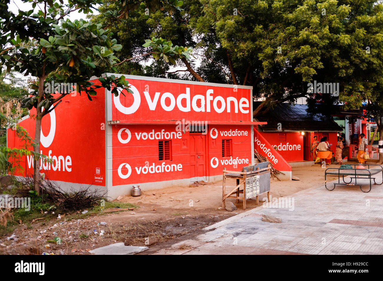 Vodafone advertising in Tiruvannamalai Stock Photo - Alamy