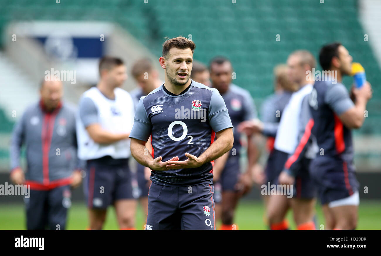 England's Danny Care during a training session at Twickenham Stadium ...