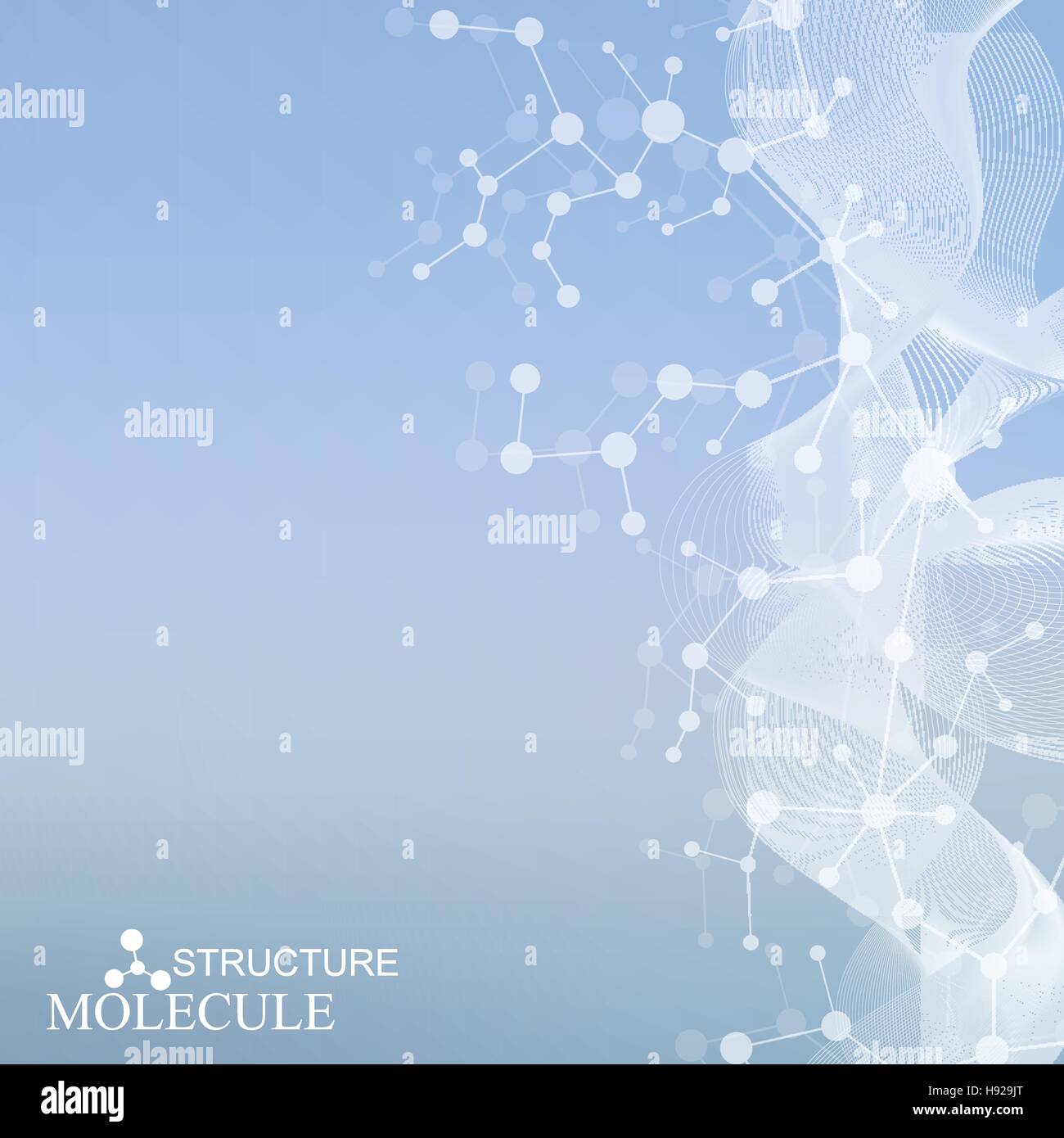 Structure molecule and communication Dna, atom, neurons. Science ...