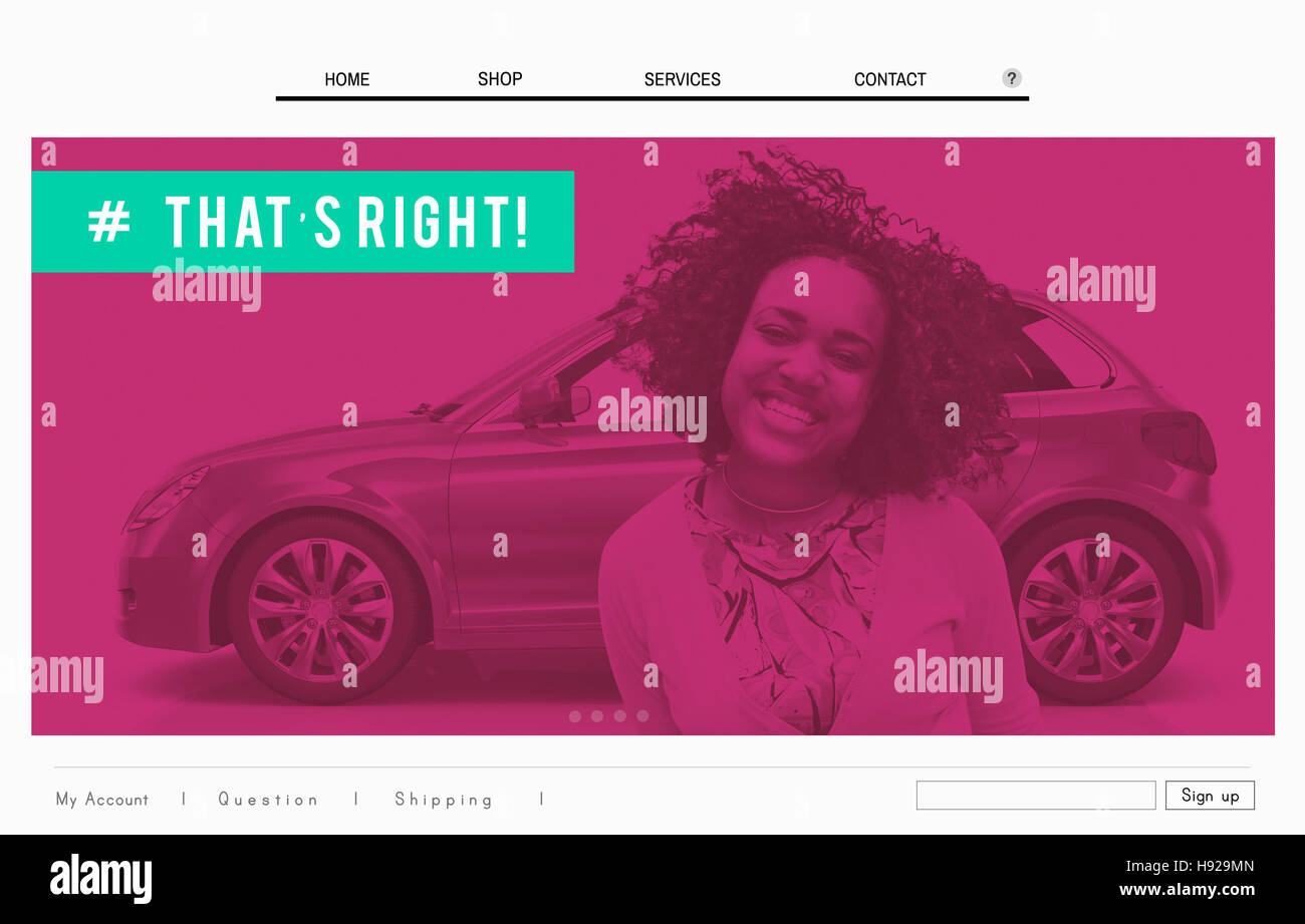 Car Website Homepage Layout Advertising Concept Stock Photo - Alamy