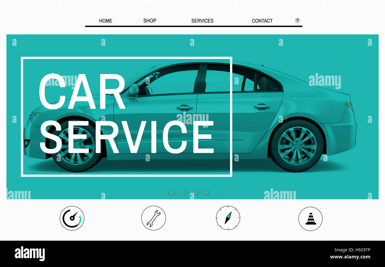 Car Website Homepage Layout Advertising Concept Stock Photo - Alamy