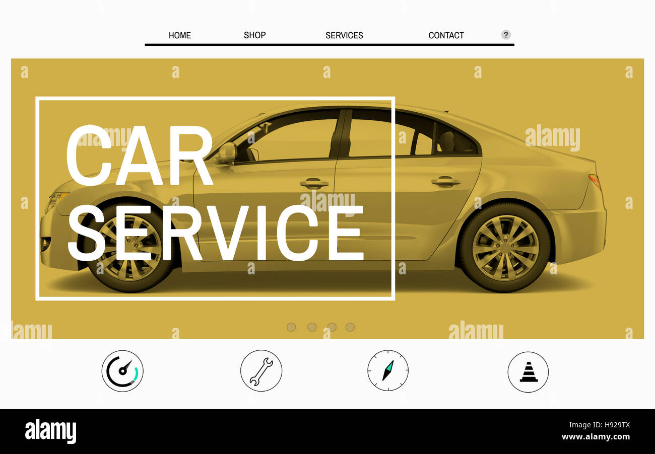 Car Website Homepage Layout Advertising Concept Stock Photo - Alamy