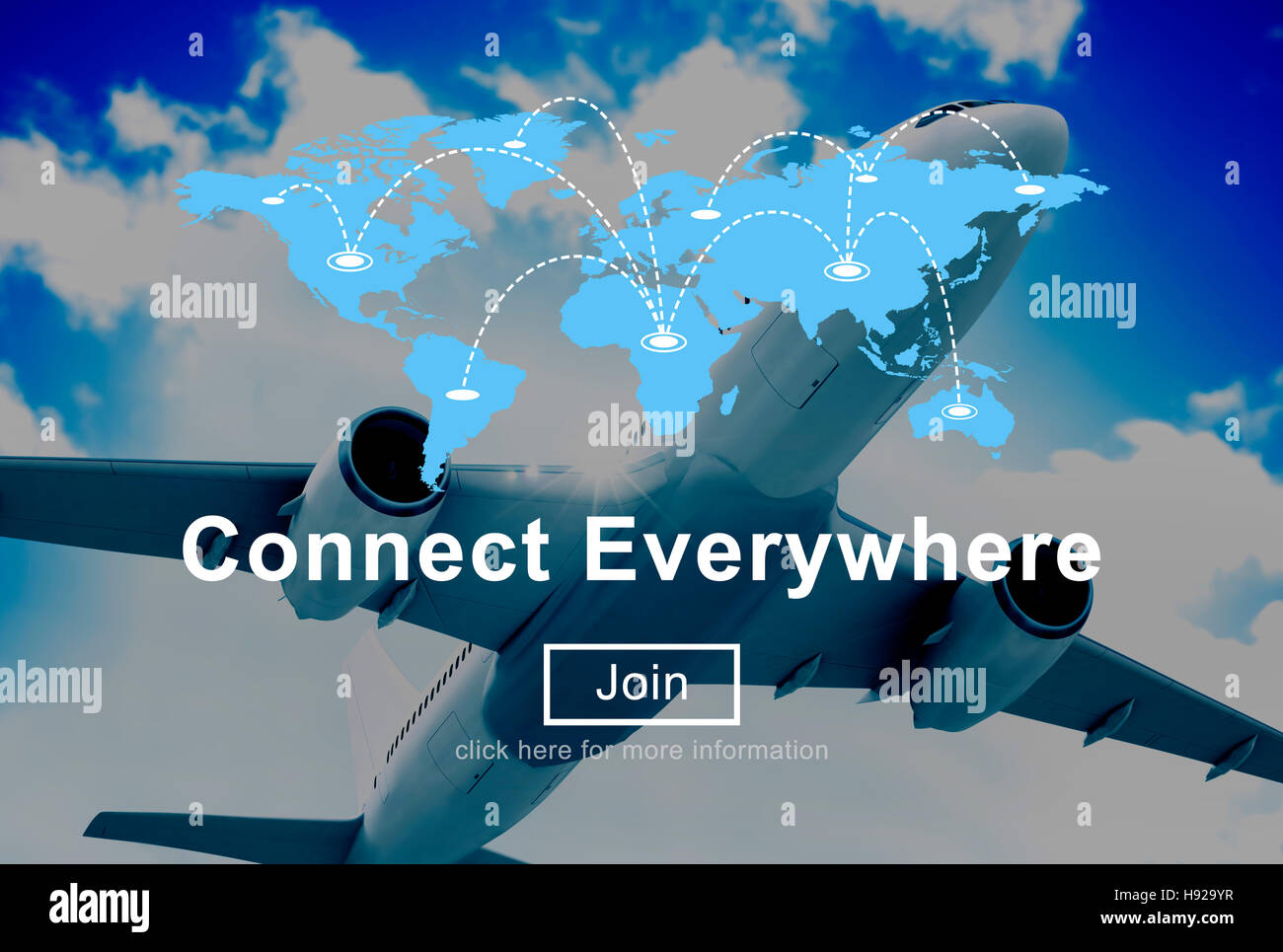 Connect Everywhere Global Network Worldwide Concept Stock Photo - Alamy