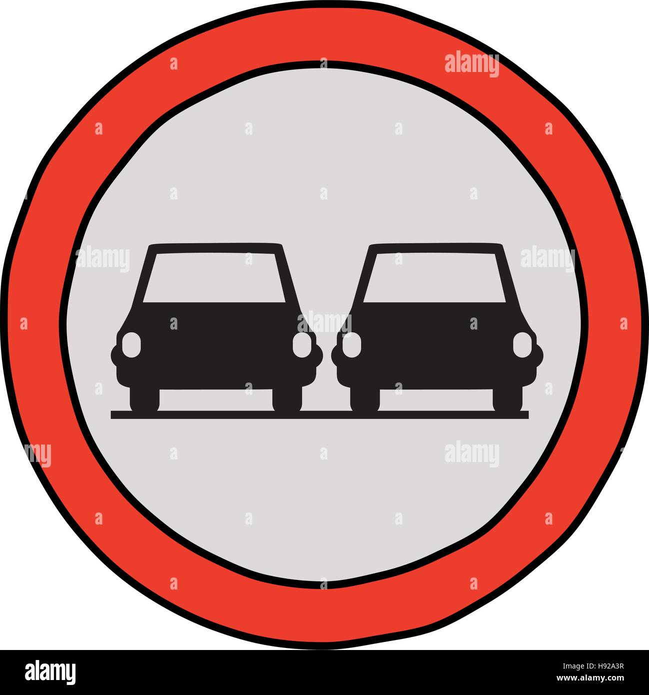 Isolated red and white road sign design Stock Vector Image & Art - Alamy