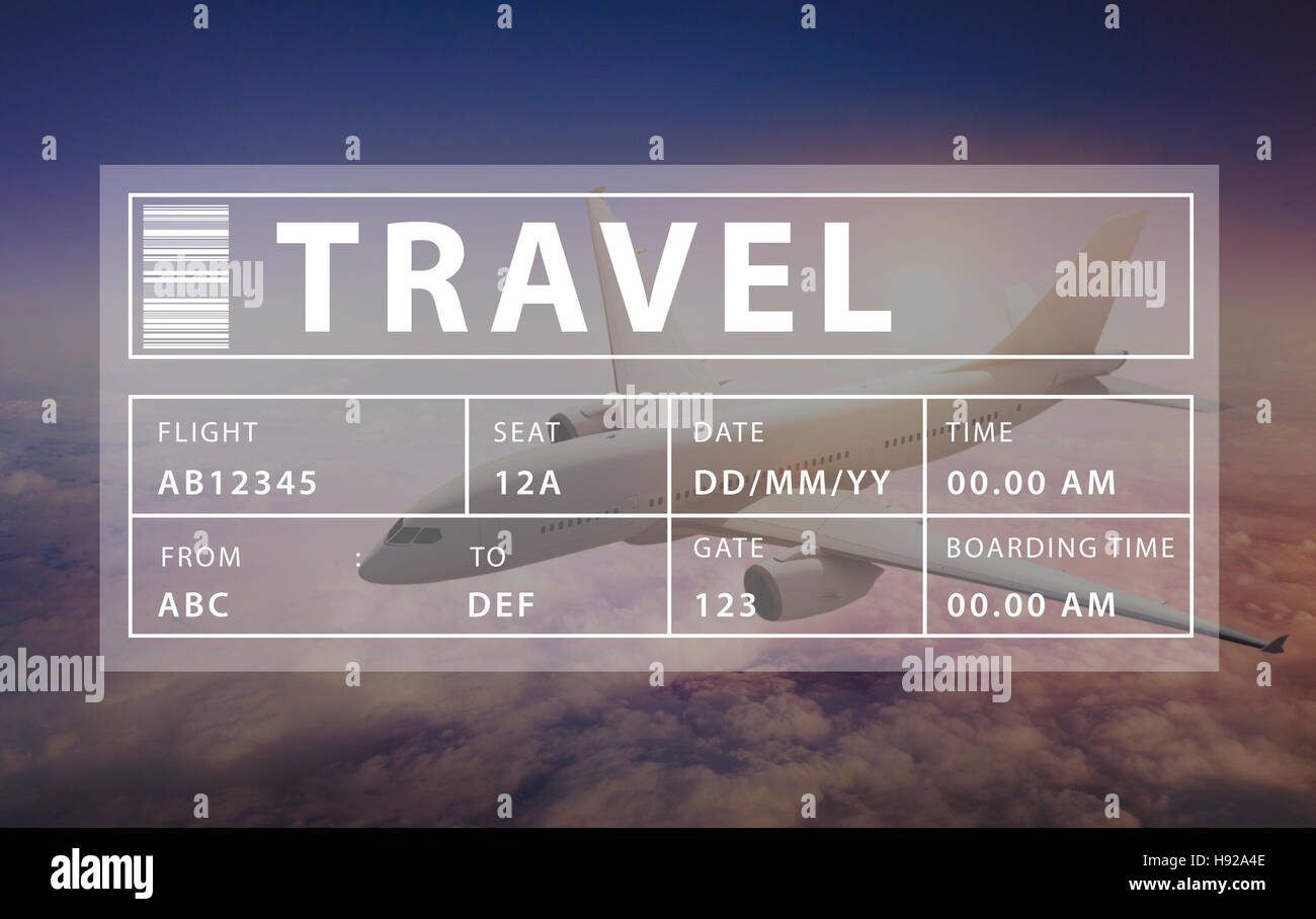 Flight Travel Vacation Holiday Destination Concept Stock Photo - Alamy