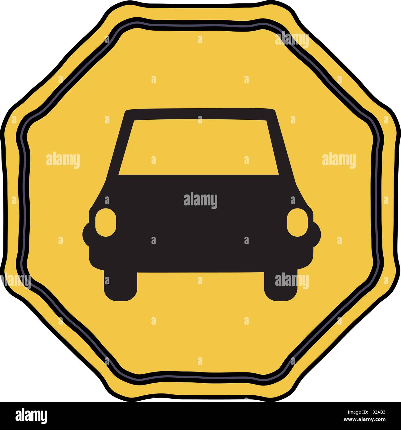 Isolated car road sign design Stock Vector Image & Art - Alamy