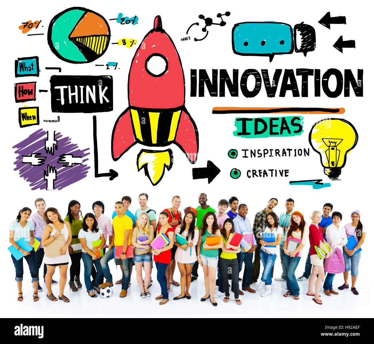 Innovation Business Plan Creativity Mission Strategy Concept Stock ...