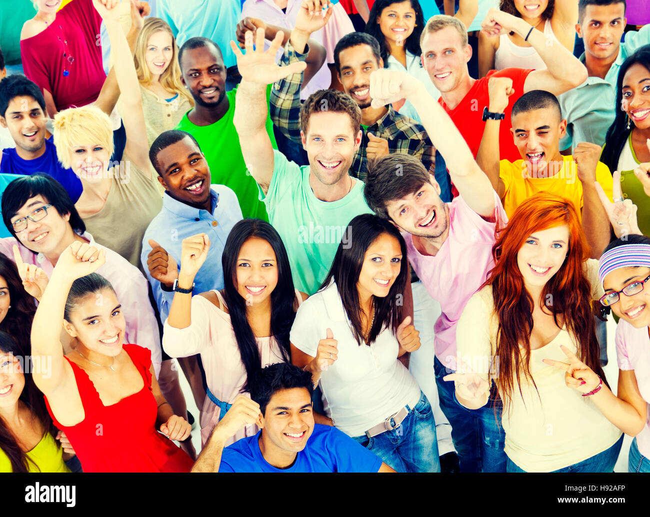 Large Group of People Celebrating Community Concept Stock Photo - Alamy