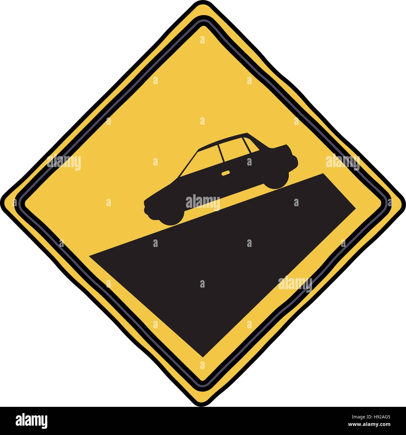 Isolated car road sign design Stock Vector Image & Art - Alamy