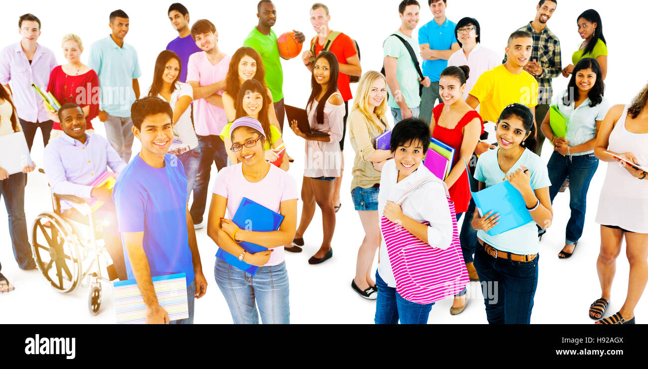 Group of Students Community Togetherness Concept Stock Photo - Alamy