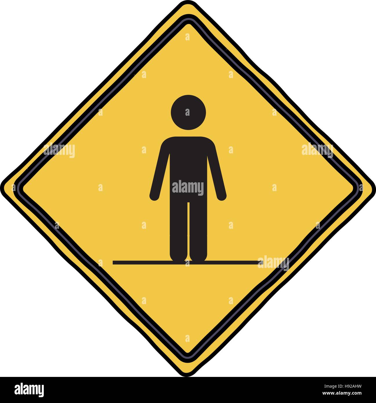 Isolated walker road sign design Stock Vector Image & Art - Alamy