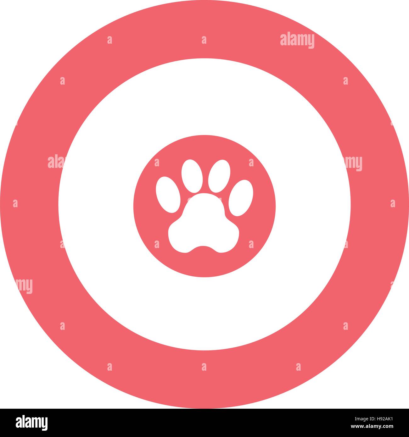seal with animal footprint vector illustration design Stock Vector ...