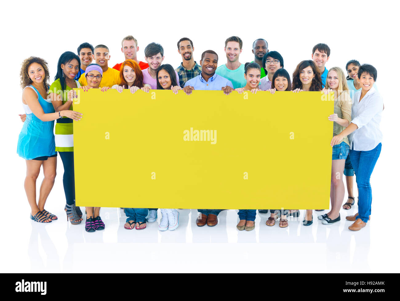 Diverse Group People Holding Placard Concept Stock Photo - Alamy
