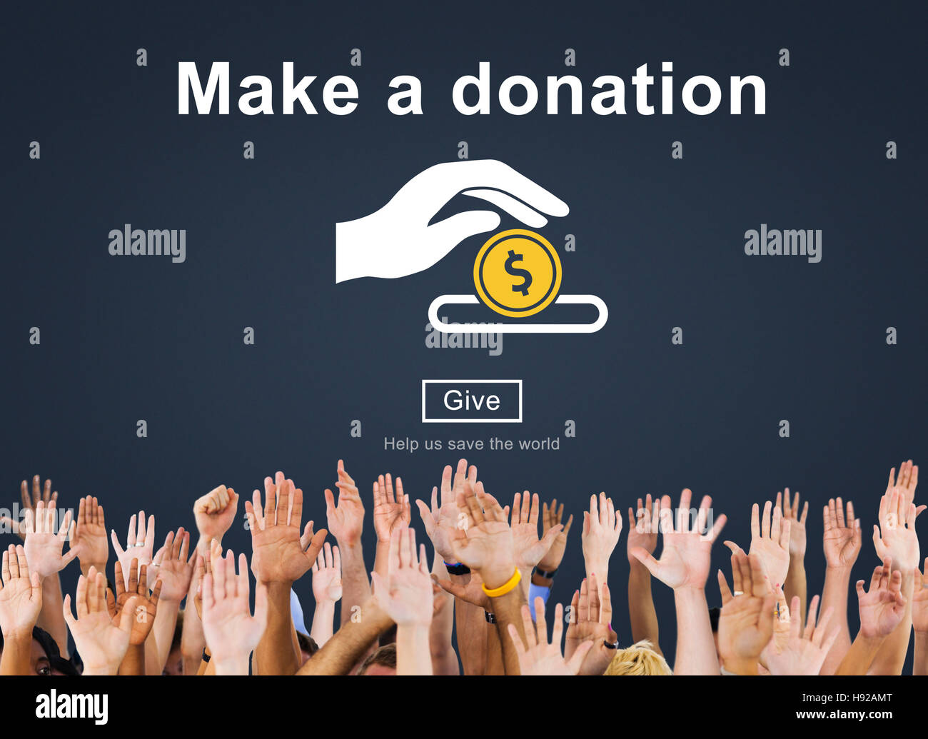 Make a Donation Charity Donate Contribute Give Concept Stock Photo - Alamy