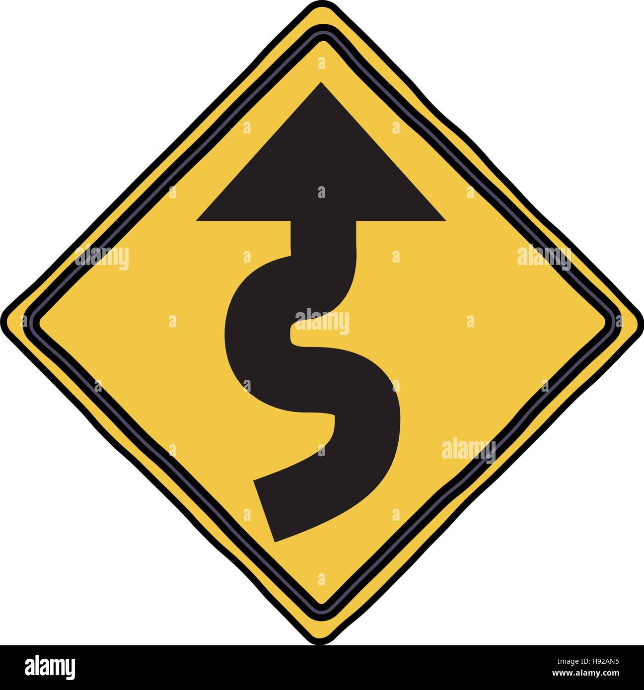 Isolated way road sign design Stock Vector Image & Art - Alamy