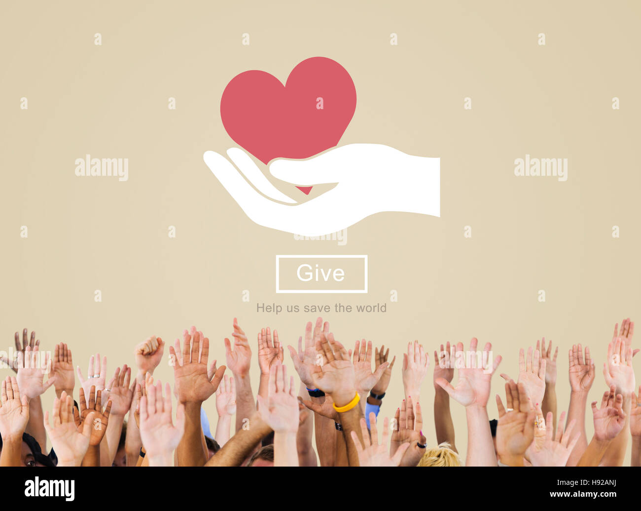 GIve Care Help Please Support Donate Charity Concept Stock Photo - Alamy