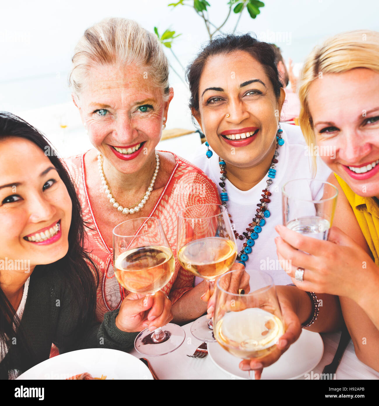Diverse Neighbors Drinking Party Concept Stock Photo - Alamy