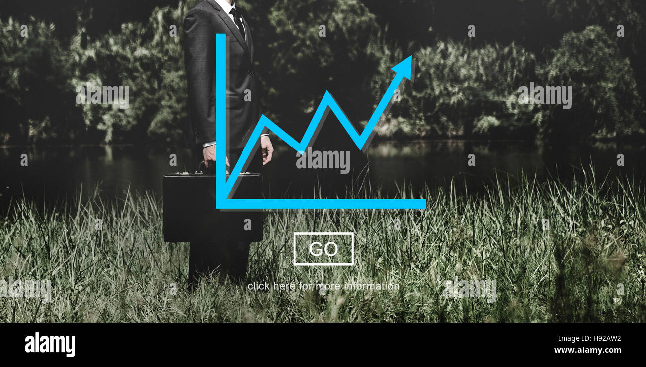 Graph Chart Increase Development Progress Concept Stock Photo - Alamy