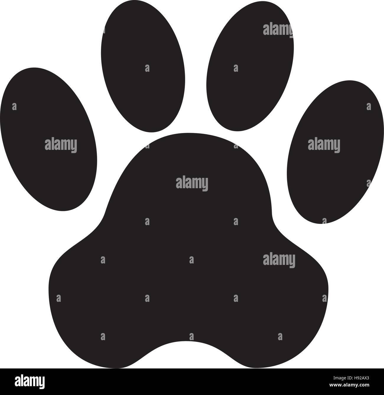 seal with animal footprint vector illustration design Stock Vector ...