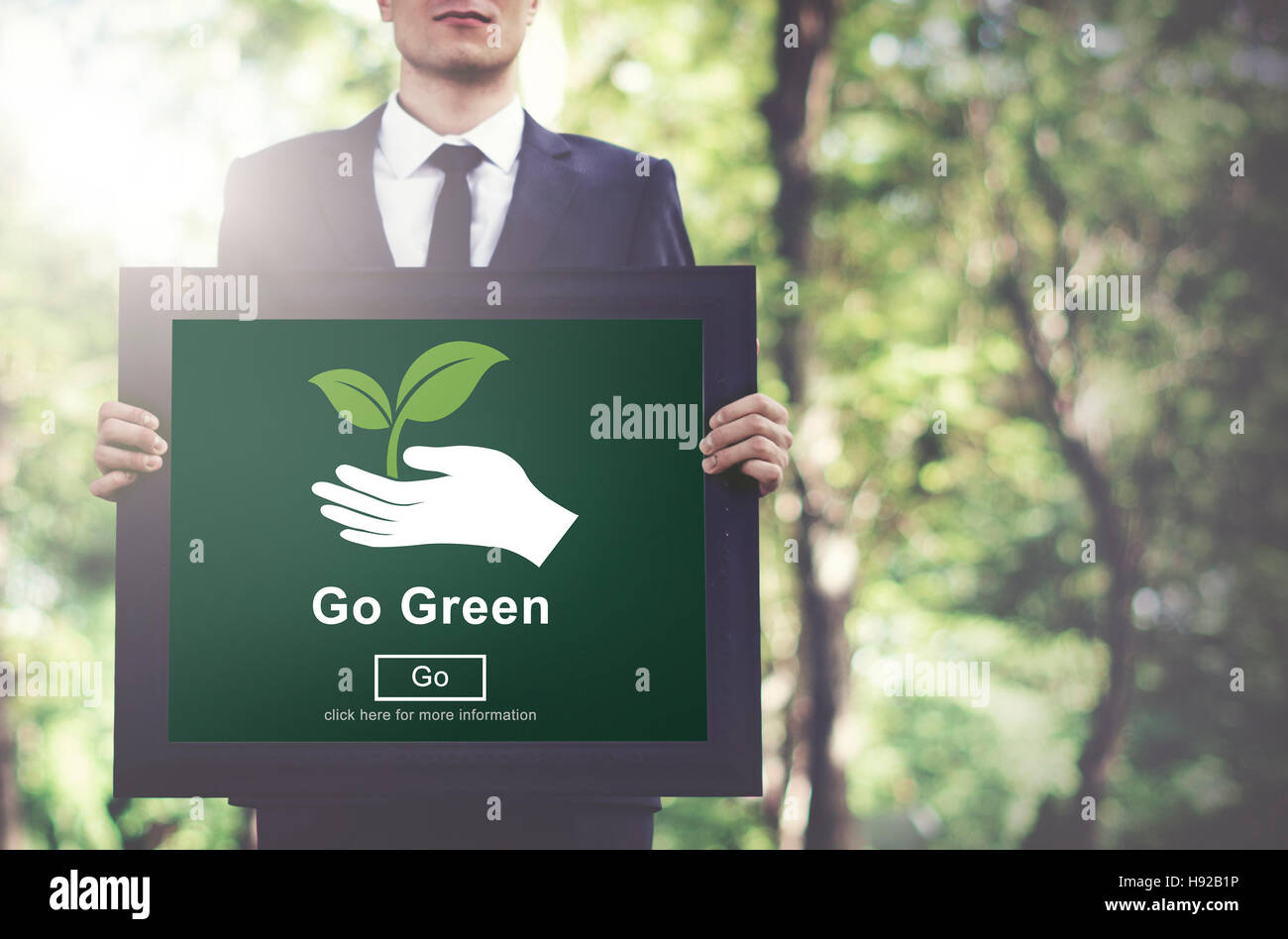Go Green Environmental Conservation Sustainability Nature Concept Stock ...