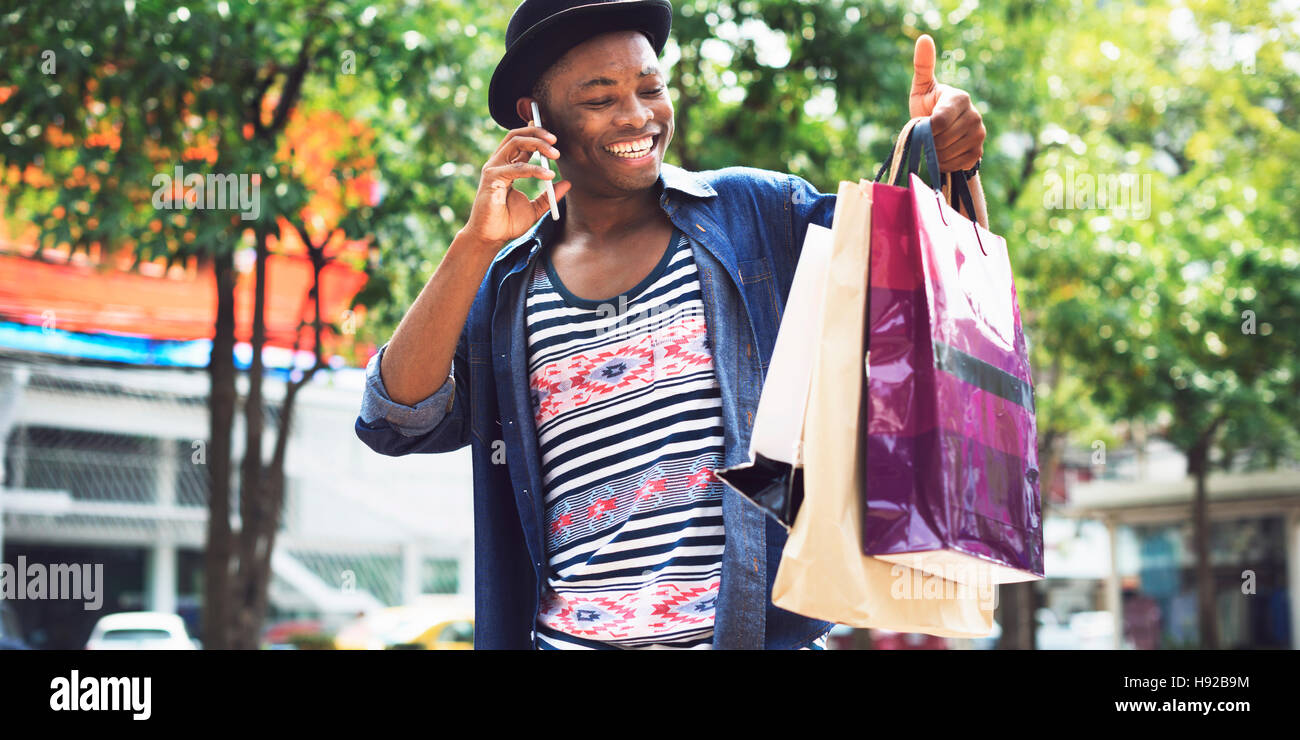 Man Shopping Spending Customer Consumerism Concept Stock Photo - Alamy