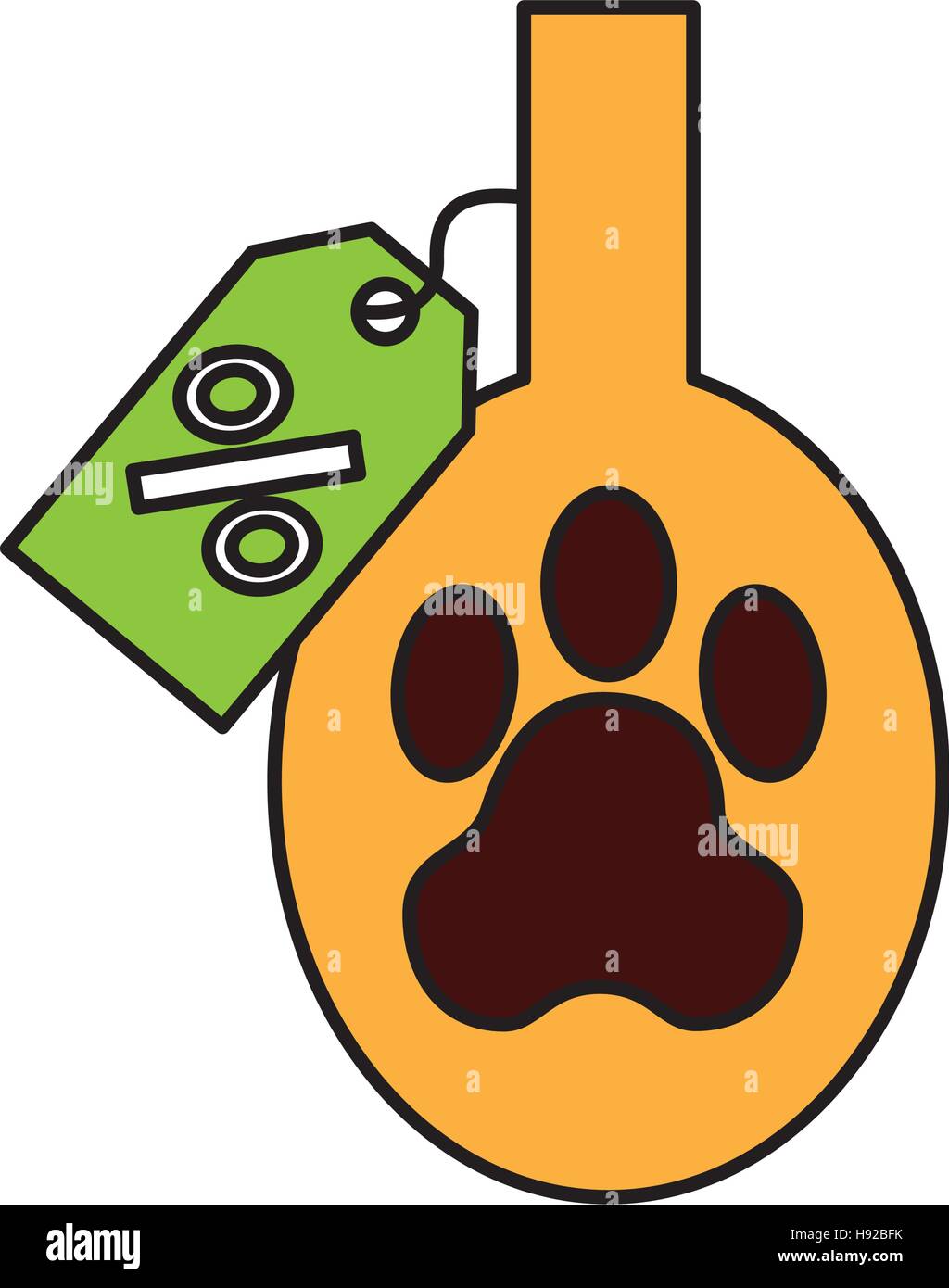 seal with animal footprint vector illustration design Stock Vector ...