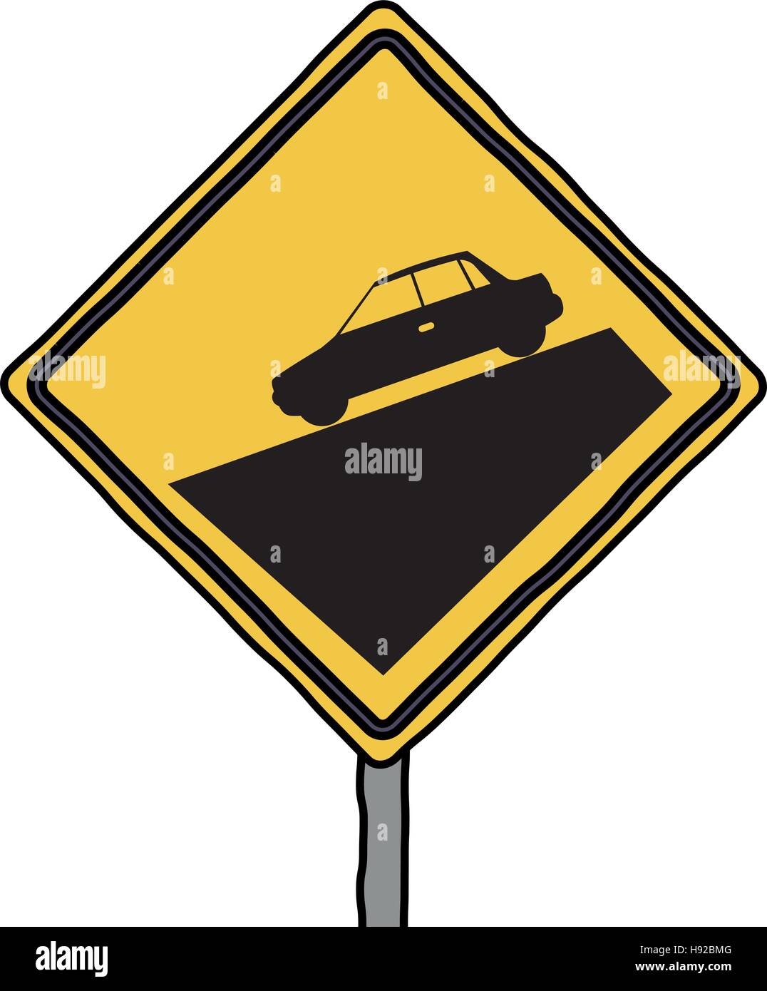 Isolated car road sign design Stock Vector Image & Art - Alamy