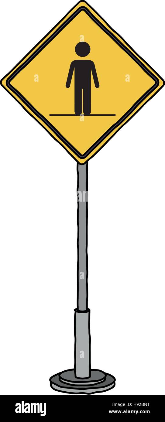 Isolated walker road sign design Stock Vector Image & Art - Alamy