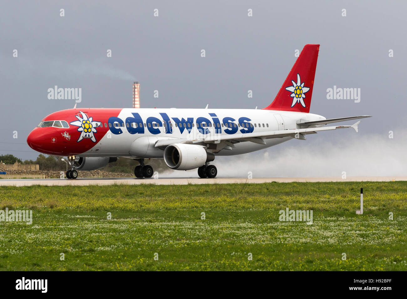 Edelweiss Air Airbus A320-214 [HB-IHX] taking off for a test flight ...
