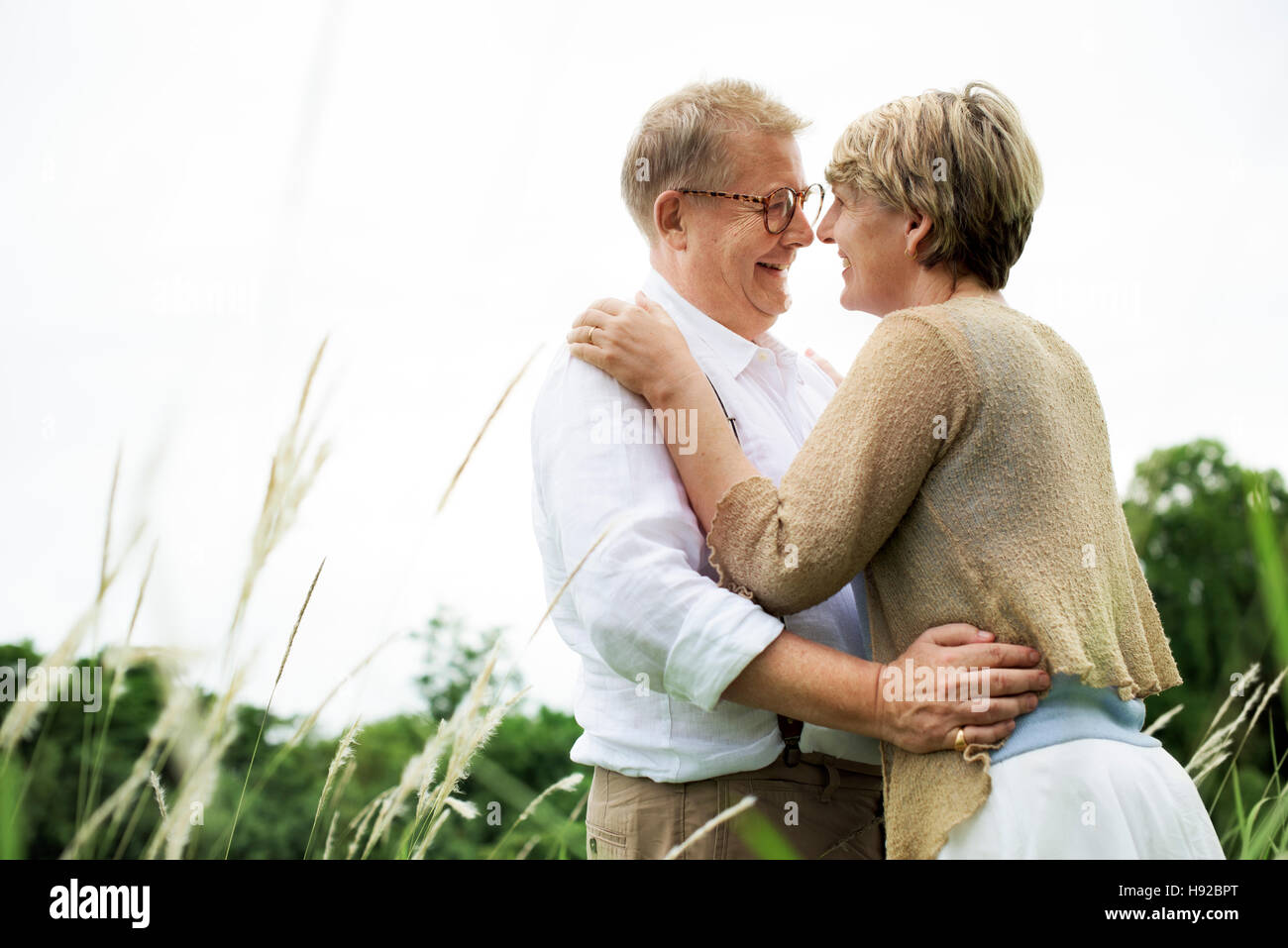 Elderly Senior Couple Romance Love Concept Stock Photo - Alamy