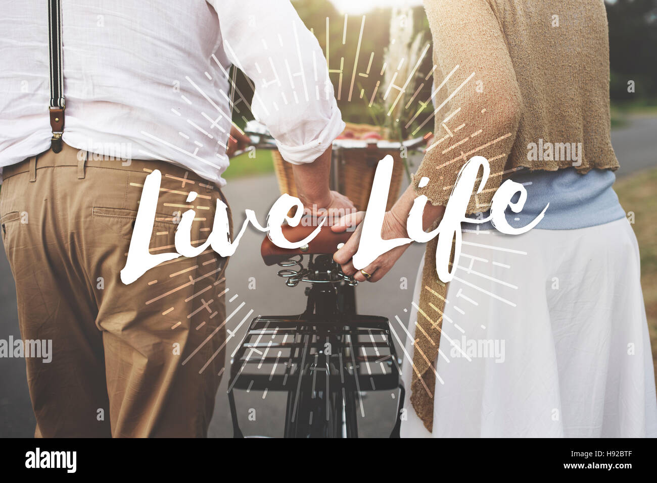 Live Your Life the Way Forward Motivation Aspirations Concept Stock ...