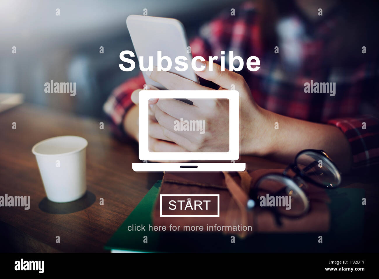 Subscribe Advertising Marketing Membership Concept Stock Photo - Alamy