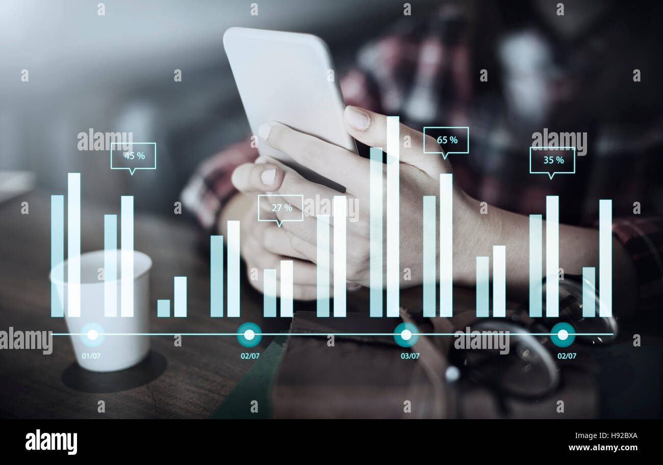 Analytics Report Status Information Analysis Chart Graph Concept Stock ...