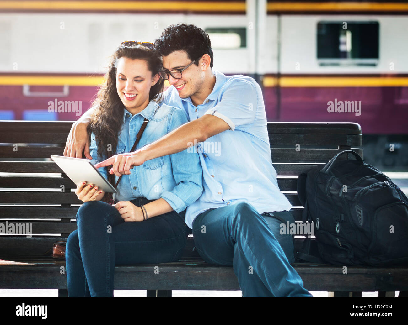 Couple Friendship Hangout Traveling Map Concept Stock Photo - Alamy