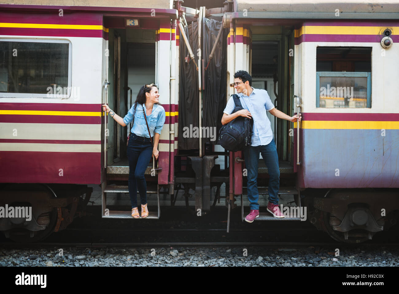 Couple Travel Destination Journey Togetherness Concept Stock Photo - Alamy