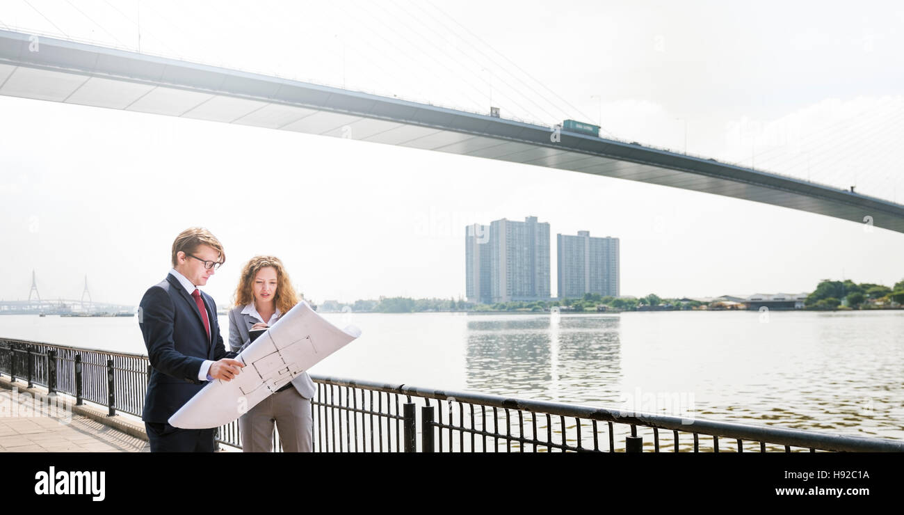 Developer Servey Planning Structure Construction Concept Stock Photo ...