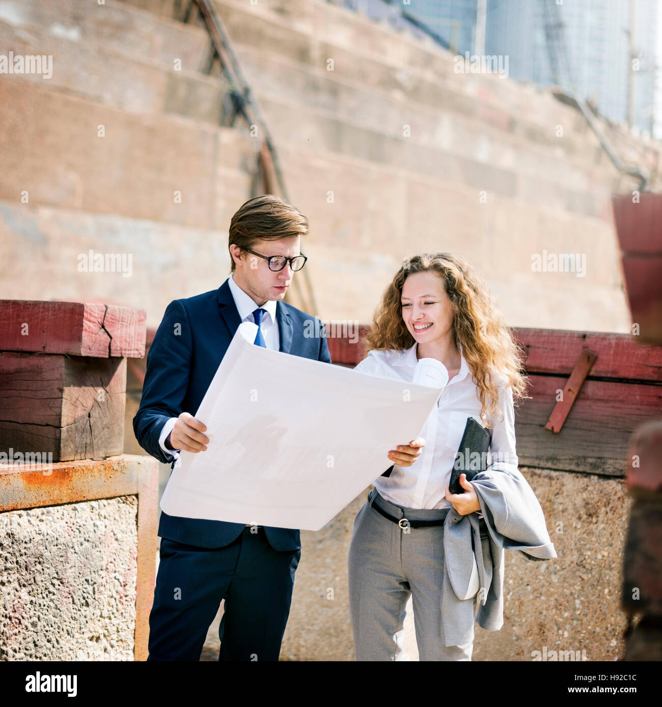 Developer Servey Planning Structure Construction Concept Stock Photo ...