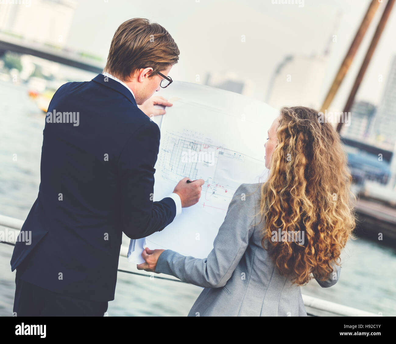 Developer Servey Planning Structure Construction Concept Stock Photo ...