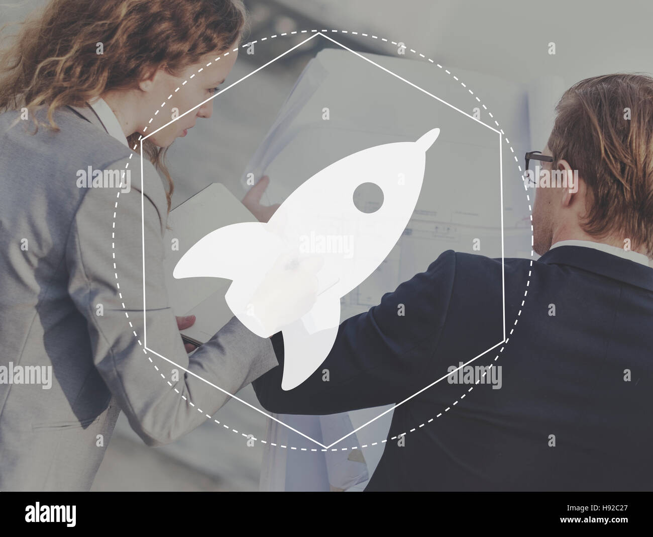 Launch Innovation Creative Development Graphic Concept Stock Photo - Alamy