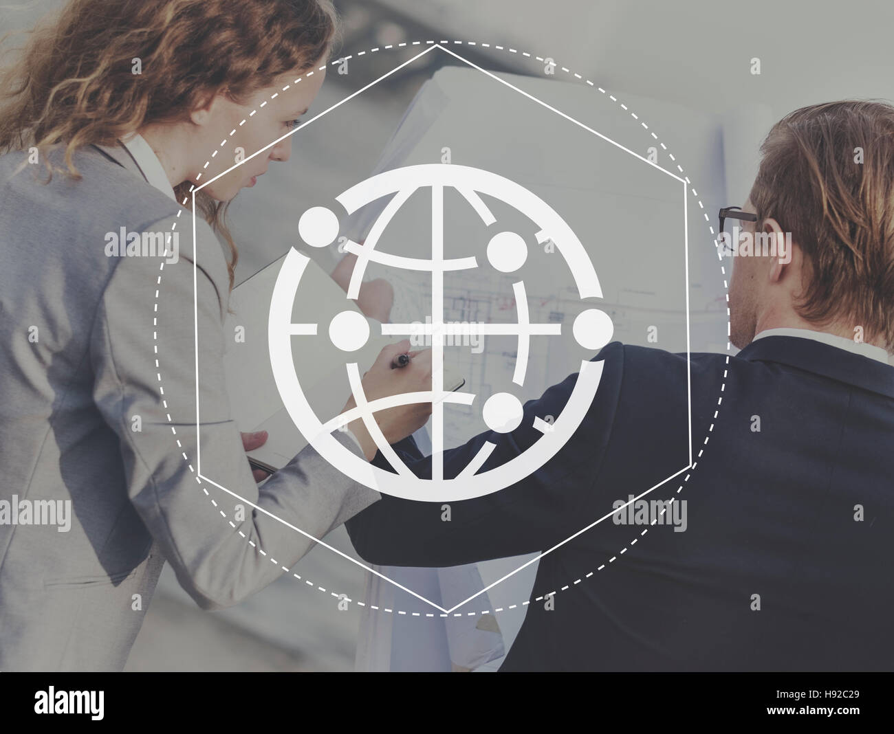 Networking Communication Interaction Net Graphic Concept Stock Photo ...