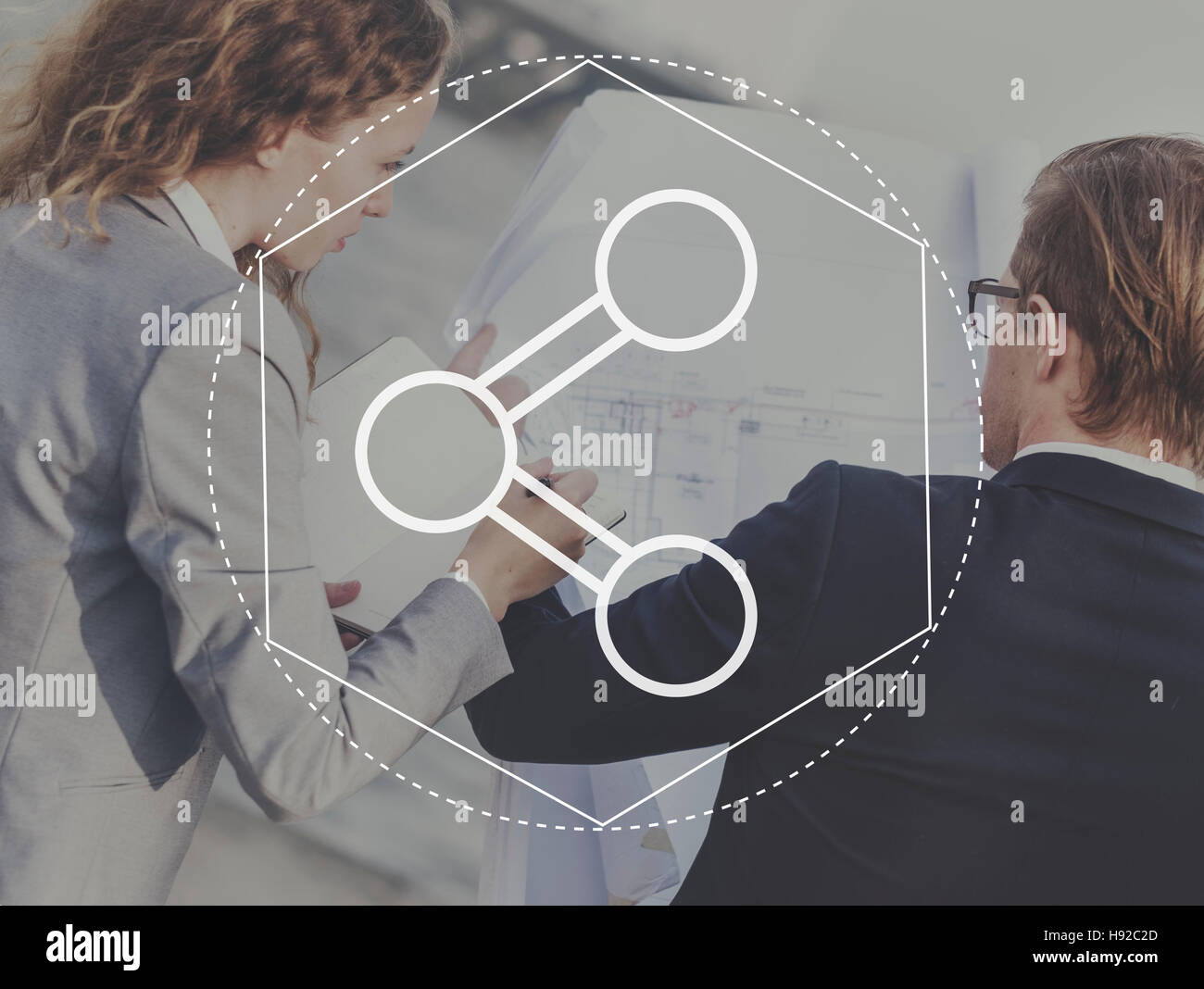 Link Sharing Information Technology Graphic Concept Stock Photo - Alamy