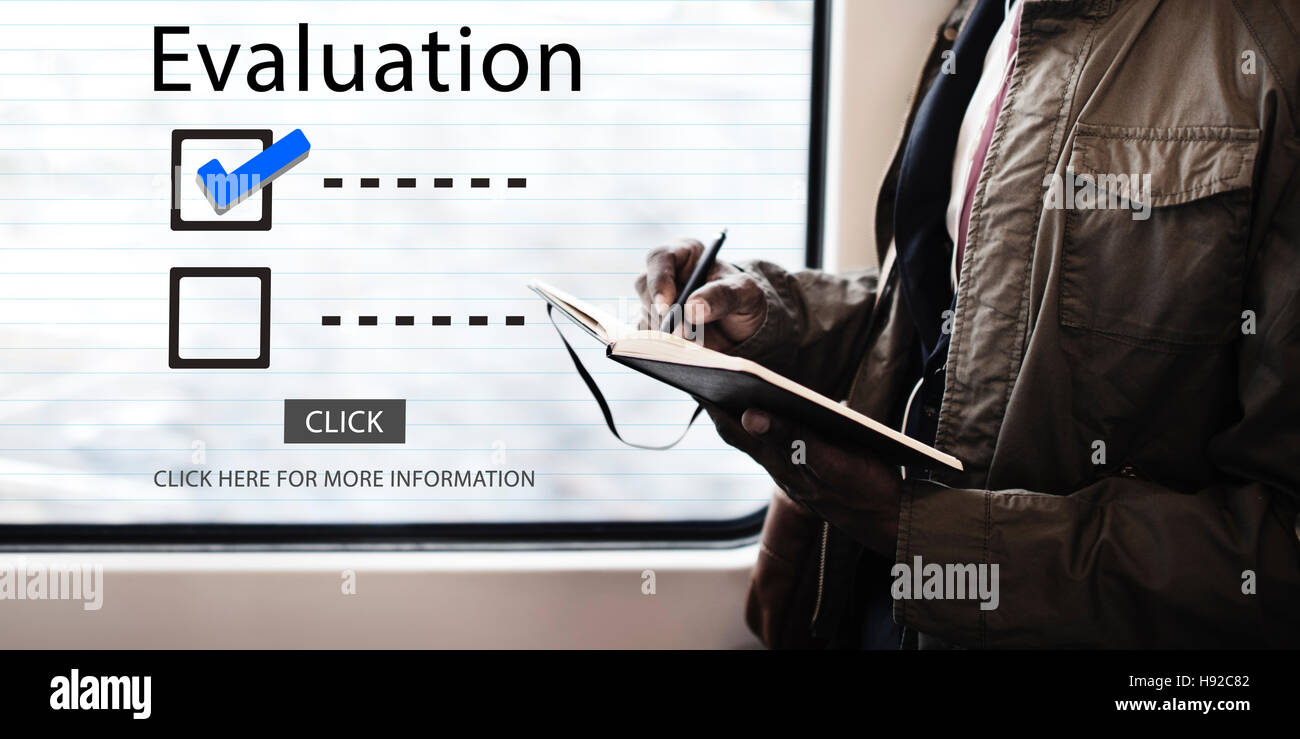 Checklist Choices To Do Audit Evaluation Concept Stock Photo - Alamy
