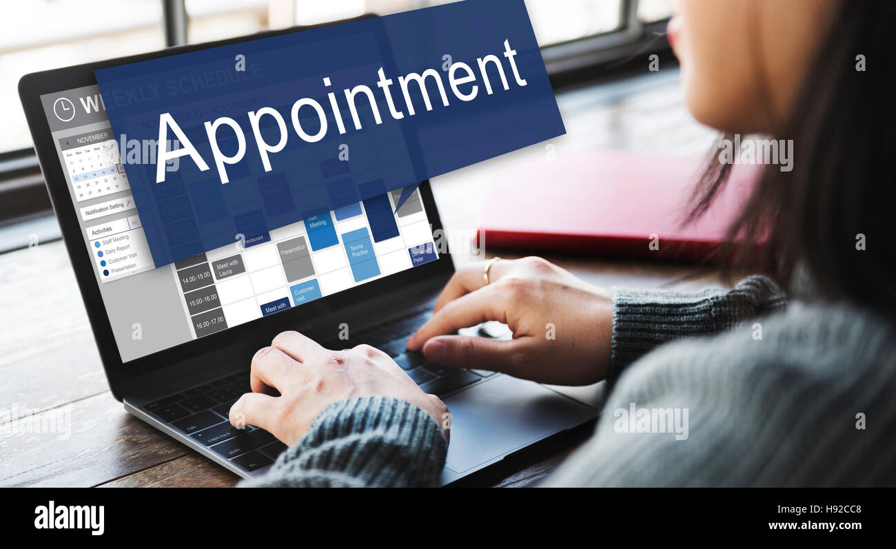 Appointment Activity Schedule Calendar Meeting Concept Stock Photo - Alamy