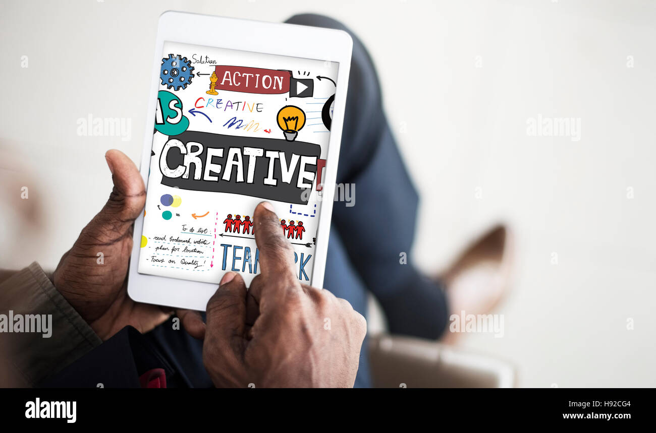 Creative Ideas Connection Browsing Lifestyle Concept Stock Photo - Alamy
