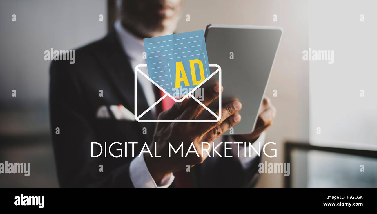 Advertisement Social Media Internet Letter Concept Stock Photo - Alamy