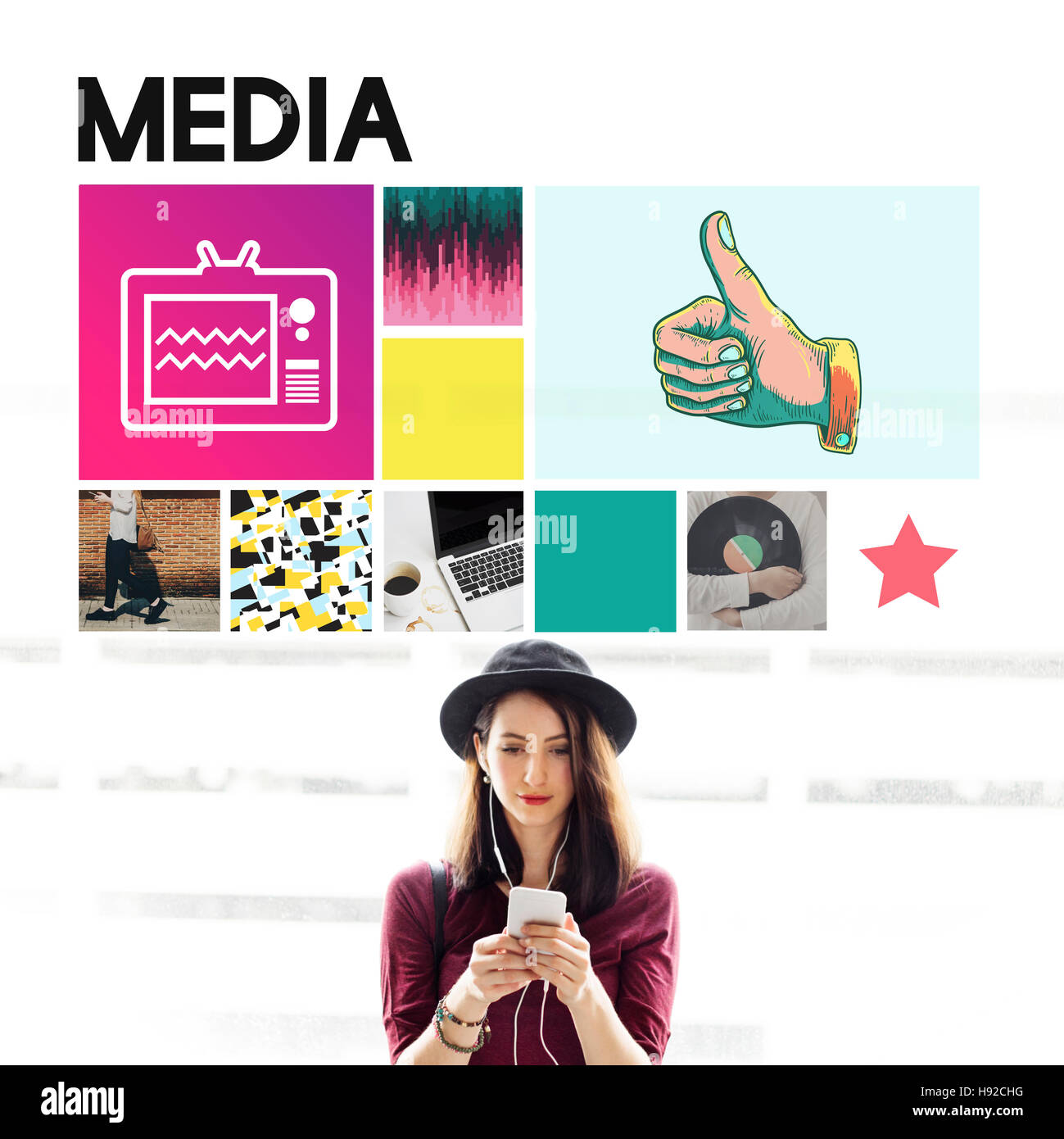 Media Digital Information Internet Social Online Concept Stock Photo ...