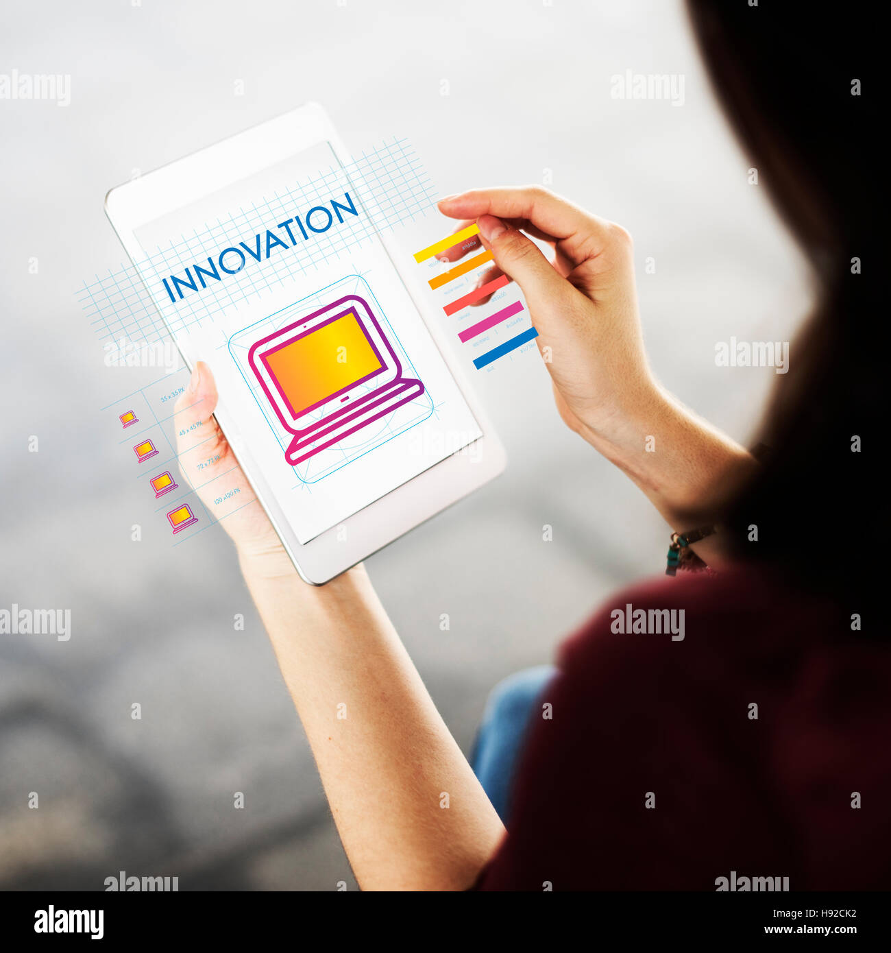 Digital Devices Innovation Multimedia Concept Stock Photo - Alamy