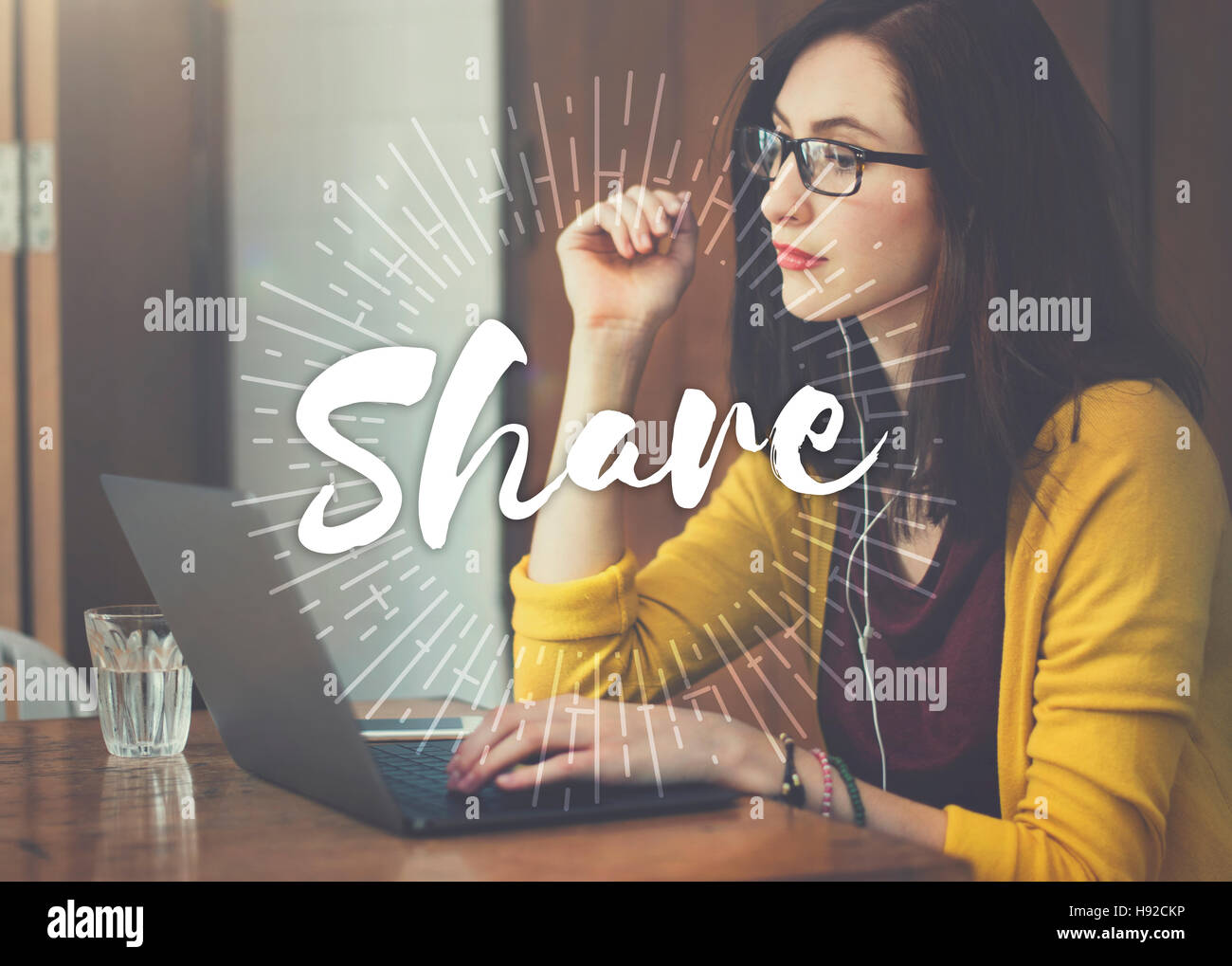 Share Connection Information Networking Social Concept Stock Photo - Alamy