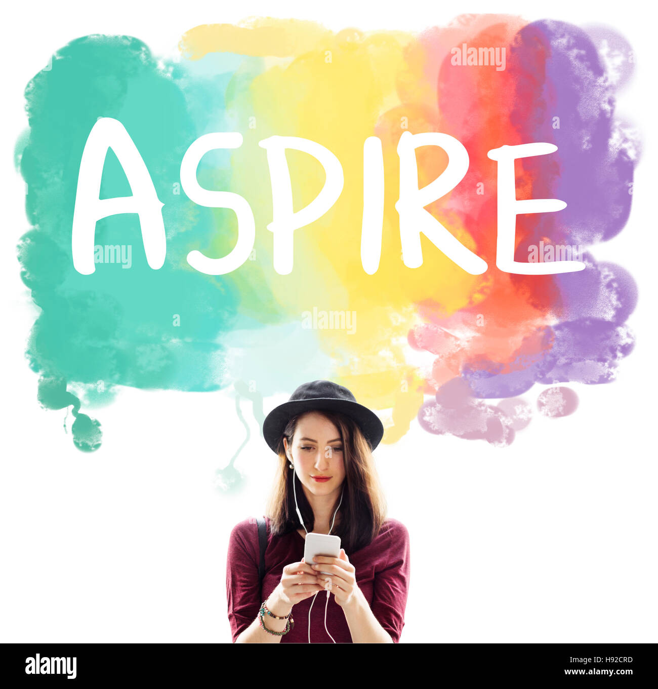 Ambition AIm Aspire Goals Motivation Aspirations Concept Stock Photo ...