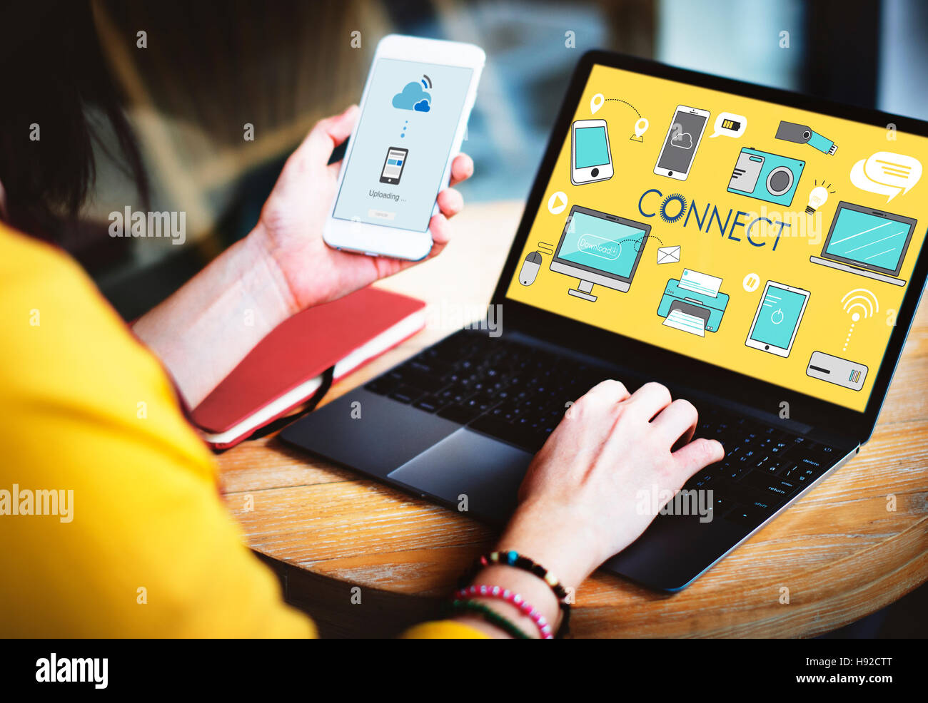 Connect Connection Devices Technology Communicztion Concept Stock Photo ...